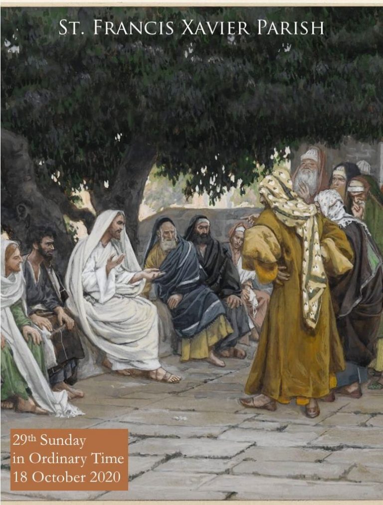 SFX Bulletin Oct 18 2020 Cover - St. Francis Xavier Parish